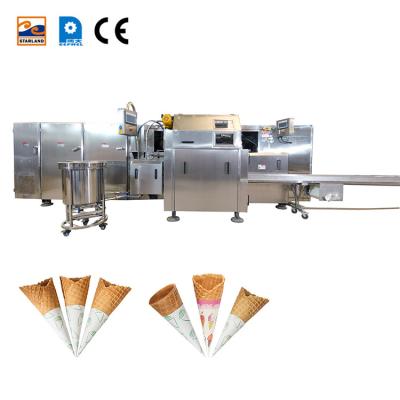 China 55 Baking Plates Roll Sugar Cone Making Machine Sturdy Steel Structure for sale
