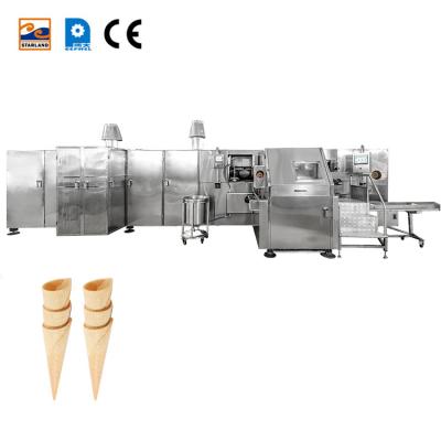 China 1.5KW 6500 Cones per Hour Barquillo Cone Production Line CE Certified Automatic Machine for sale