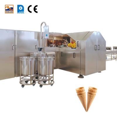 China Fully Automatic Sugar Cone Machine 71 Baking Plates 6200 Cones per Hour PLC Control for sale