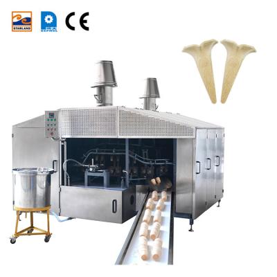 China 0.75kw PLC Wafer Cone Production Line 28 Baking Plates 4400 Cones per Hour for sale