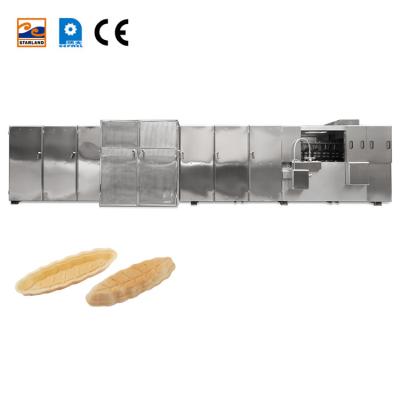China Automatic Industrial Biscuit Maker 55 Baking Plates 5000 Cones per Hour CE PLC Control for sale