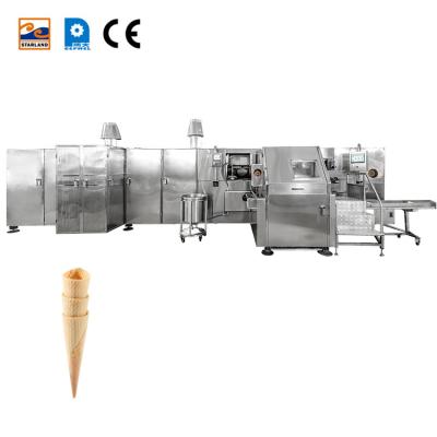 China Automatic Barquillo Cone Production Line 55 Baking Plates 5000 Cones per Hour Gas 9-10 Kg/H for sale