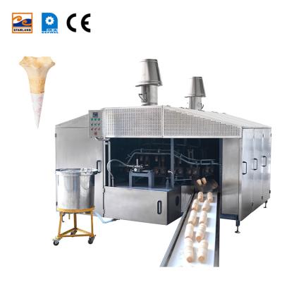 China Automatic Gas PLC Wafer Cone Production Line 2200 Cones/H 0.75kw 28 Molds for sale