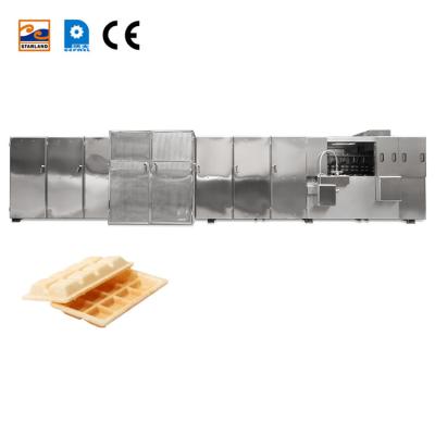 China PLC Controlled Automatic Monaka Wafer Biscuit Production Line for 380V/220V Voltage for sale