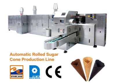 China 380V Ice Cream Cone Baking Machine with Double Layered Panel Door for sale
