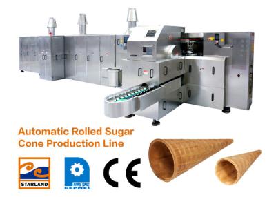 China Automatic Ice Cream Cone Production Machine with 9500-10500 Cones/Hour Capacity and 260mm Baking Plates for sale
