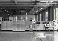 China Automatic Egg Roll Production Line 1200pcs per Hour PLC Control Waffle Roll Machine 220V for sale