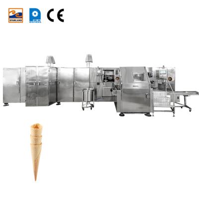 China Stainless Steel Automatic Ice Cream Cone Production Line 1.5KW 380V Commercial for sale