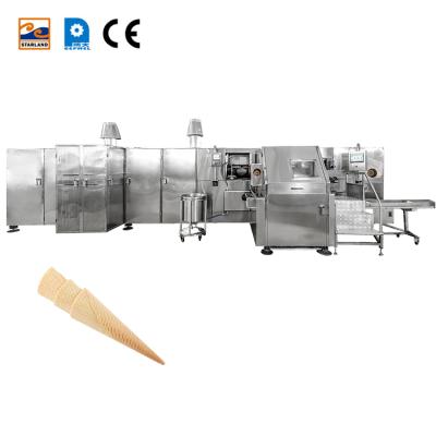 China Automatic Stainless Steel Ice Cream Cone Production Line 380V High Productivity Commercial for sale