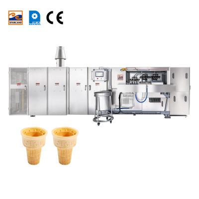 China Automatic Wafer Cone Cup Production Line Stainless Steel PLC 1.5kw 380V for sale