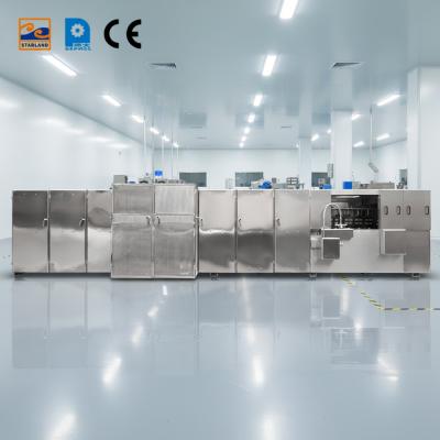 China PLC Automatic Monaka Wafer Maker Gas Powered 1.5kw Stainless Steel Wafer Biscuit Production Line for sale