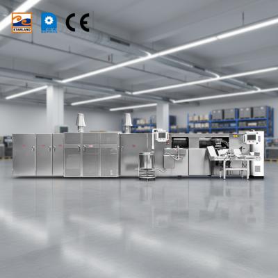 China Automatic Waffle Roll Production Line 1.5KW 220V 380V PLC Control Stainless Steel Egg Roll Baking Machine for sale