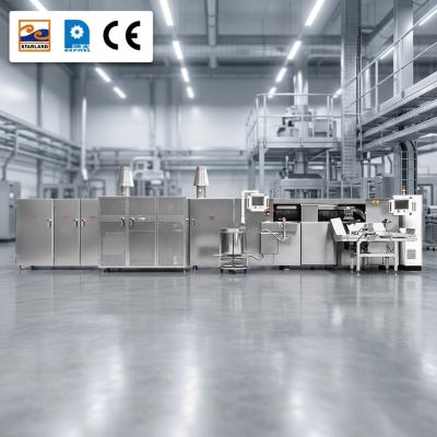 China Stainless Steel Waffle Roll Making Equipment Gas Heating Method Industrial Biscuit Production Line For Baking Process for sale