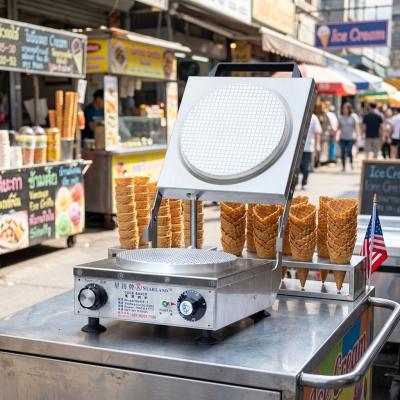 China Advanced Ice Cream Cone Baker Enabling Precise Control Over Product Texture Flavor And Appearance for sale