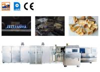 China 6kg/hour Automatic Ice Cream Cone Wafer Biscuit Making Machine with Food-Grade Conveyor System for sale