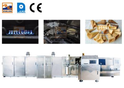 China 6kg/hour Automatic Ice Cream Cone Wafer Biscuit Making Machine with Food-Grade Conveyor System for sale