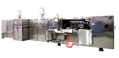 China Automatic Pressed Wafer Basket Production Line 71 Baking Plates 9m Long for sale