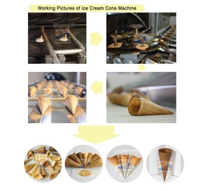 China Commercial Ice Cream Cone Machine 10kg/h Snack Food Waffle Cone Maker for sale