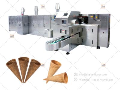China STARLAND Automatic PLC Ice Cream Cone Making Machine 61 Baking Plates 1.5kw 220V for sale