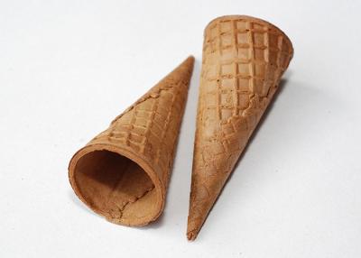 China Caramel Sugar Ice Cream Cones 118-120mm Height with 22° Angle - 46-48mm Diameter Bulk Pack of 240 for sale