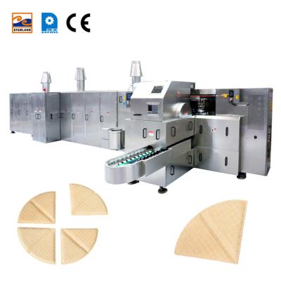 China Stainless Steel Wafer Biscuit Sugar Cone Production Line CE Listed 1200mm for sale
