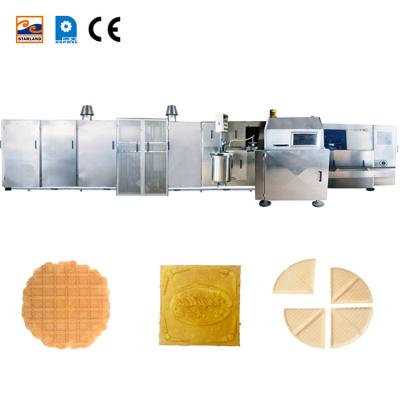 China 1.0HP Automatic Wafer Making Machine with 51 Baking Plates - Food Grade Stainless Steel Production Line for sale