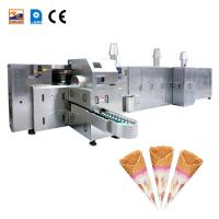 China Fully Automatic Waffle Cone Machine 35 Baking Plates 5m Long Gas Heating for sale