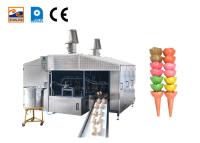 China Automatic Wafer Rolled Cone Making Machine with 28 Cast Iron Baking Templates - 2200 Cones/Hour, 0.75KW Power for sale