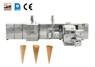 China Automatic Cone and Egg Roll Production Line with 61 Baking Plates, 2200 Cones/Hour Capacity, 1.5KW Power for sale