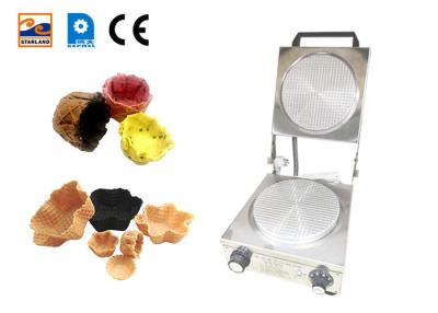 China Small Cone Baker Machine 220V 1kW Commercial Egg Roll Maker with Customized Aluminum Alloy Baking Template for sale