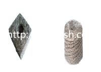 China Stainless Steel Dia 13.5*9.5mm 316 Compressed Wire Mesh Filter Knitted Wire Mesh1μM Filtration Color Customized for sale