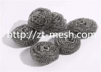 China 3*5cm Heavy-Duty 410/430 Stainless Steel Cleaning Ball and Wire Brush for Kitchen Scrubber for sale
