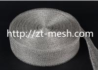 China Pure Nickel Stainless Steel Wire Knitted Mesh Twin Wire / Dogan Wire 0.05-0.5mm Dia 50mm For Thermal Insulation for sale