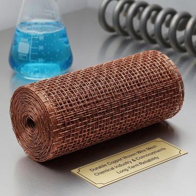 China 500mm Copper Woven Wire Mesh Suitable For Chemical Industry And Corrosive Environments for sale