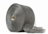 China Plain Woven Stainless Steel Knitted Wire Mesh Rolls Customzied Size Silver Yellow for sale