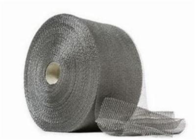 China Plain Woven Stainless Steel Knitted Wire Mesh Rolls Customzied Size Silver Yellow for sale