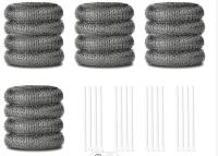 China Galvanized Stainless Steel Mesh Scourer 10g 15g Round Shape Strong Cleaning Capacity for sale