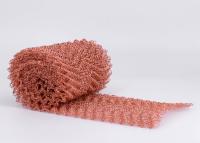 China ODM 38mm Red Copper Wire Mesh , High Strength Compressed Knitted Mesh for sale