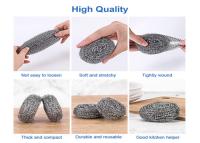 China Household Stainless Steel Cleaning Ball For Decontamination And Cleaning Of Kitchen Utensils And Industrial Surfaces 6*9cm 20g for sale