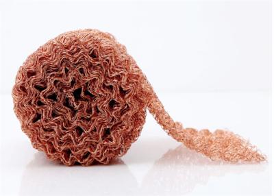 China 30mm Width Gas Liquid Filters Copper Knitted Mesh for sale