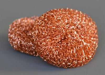 China Stainless Steel 35mm Width 0.23mm Knitted Copper Wire Mesh Yellow For Clean for sale