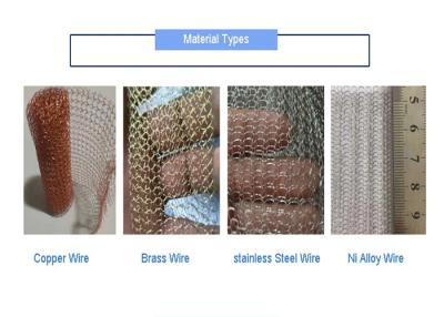China 5mm-1m Width Knitted Wire Mesh 0.18mm Diameter For Industrial Use for sale