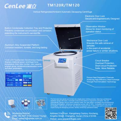 China TMF120R Blood Tube Centrifuge with Automatic De-capping 3370xg for 120 x 5/7ml Tubes for sale