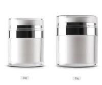 China Round Acrylic Airless Pump Lotion Bottle 15g 30g 50g for Skin Care Packaging for sale