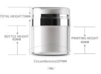China Round Acrylic Airless Pump Lotion Bottle 15g 30g 50g for Skin Care Packaging for sale
