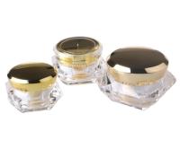 China Acrylic Diamond Jar 15g 30g 50g Luxury Eye Cream Container with Collar for sale