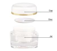 China Acrylic Diamond Jar 15g 30g 50g Luxury Eye Cream Container with Collar for sale