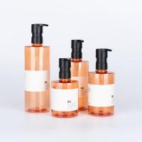 China 200ml 400ml Round PET Plastic Shampoo Bottle with Lotion Pump 62mm Diameter for sale