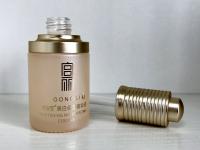 China Child Resistant 30ml Glass Rotate Dropper Bottle for Eye Cream Luxury Essence Bottle for sale