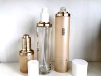 China Child Resistant 30ml Glass Rotate Dropper Bottle for Eye Cream Luxury Essence Bottle for sale